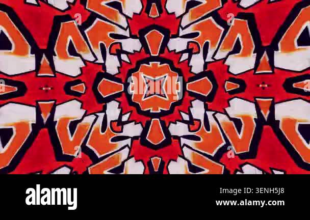 Vibrant graffiti kaleidoscope VJ loop background. Hypnotic zoom motion ...