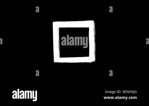 Animated Stop Motion geometric shapes pack. White rough brush stroke ...
