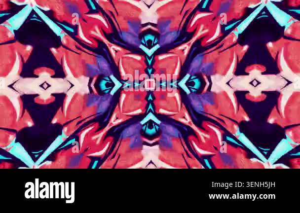 Vibrant graffiti kaleidoscope VJ loop background. Hypnotic zoom motion ...