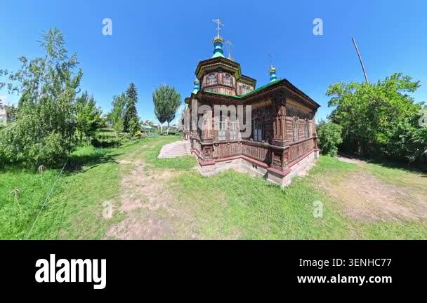 Traditional Wooden Russian Church Architecture In Karakol Kyrgyzstan ...