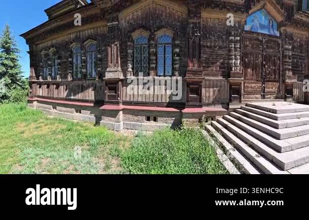 Russian Orthodox Wooden Church in Karakol. Architectural Monument ...