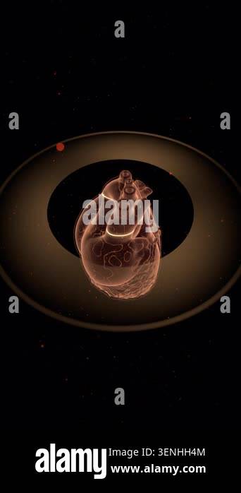 Infected Human Heart Orbit simulating advanced medical technology and ...