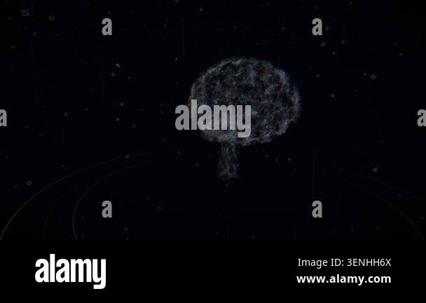 A seamless lateral flyover across a pulsing neural landscape, capturing ...