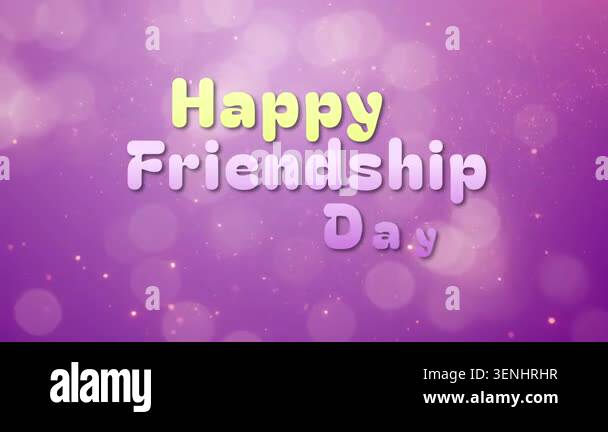 Animated Happy Friendship Day Greeting with Dynamic Bouncing Text on a ...