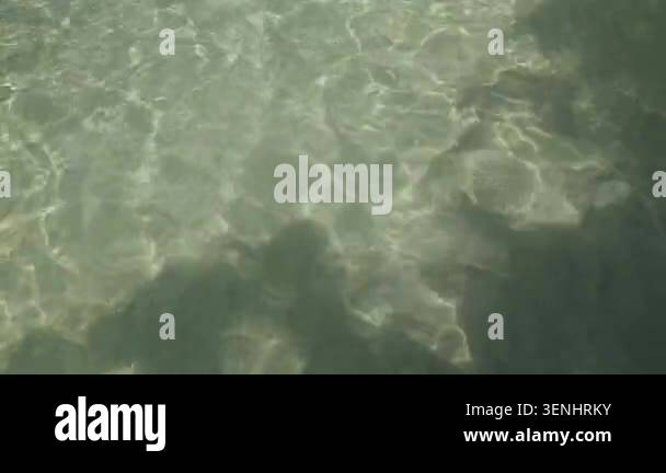 Sparkling Sun Reflections on Pristine Tropical Seawater Revealing ...