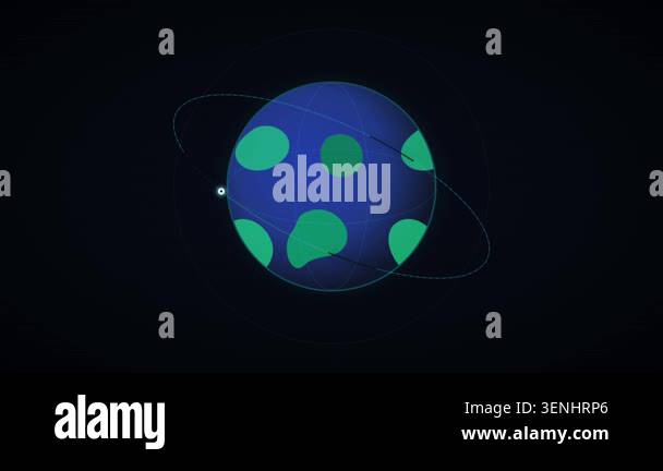 Travel globe rotation animation with worldwide journey and exploration ...