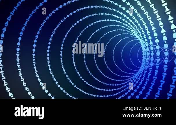 Animation concentric circles forming a tunnel or portal effect on ...