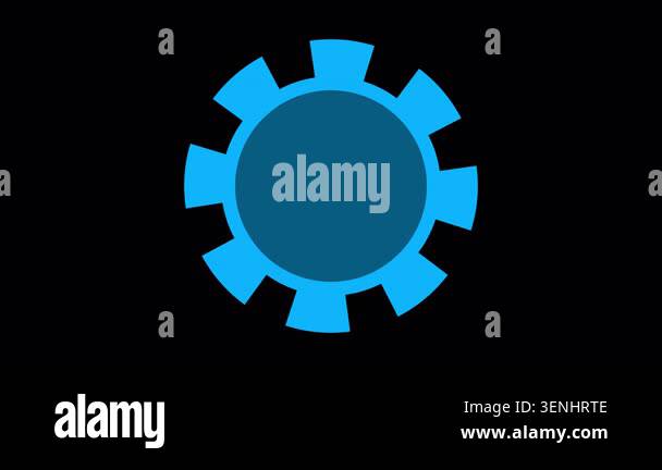 Gear Rotating Mechanical Cogwheel Endless Loop Animation for Industrial ...