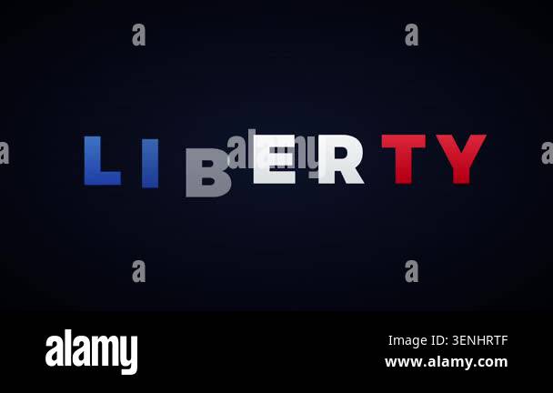Liberty Typography Reveal with Upward Letter Motion, Spark Accents, and ...