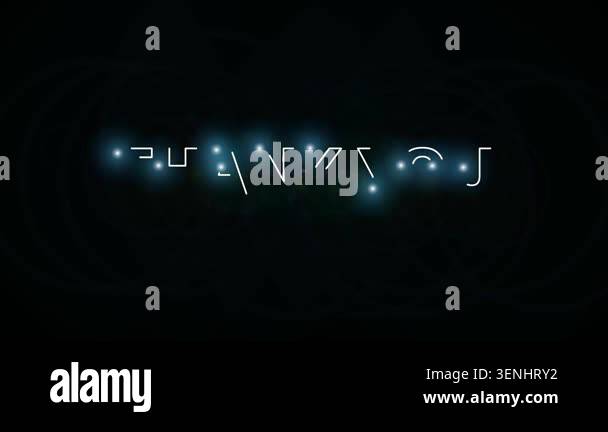 Thank You light neon stroke animation text with glowing light green ...