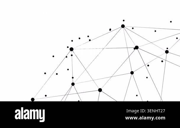 Dots connected by lines. Technology abstract sphere. Minimalist plexus ...