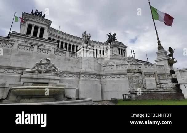 The majestic Vittoriano monument in Rome, Italy, featuring neoclassical ...