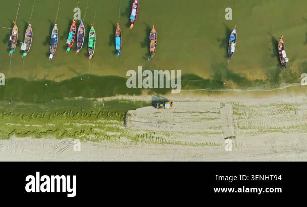 Aerial Top View of Tropical Ocean Waters Stock Video Footage - Alamy