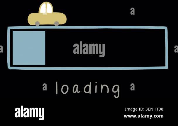 Animated video car toy loading counter bar game process progress ...