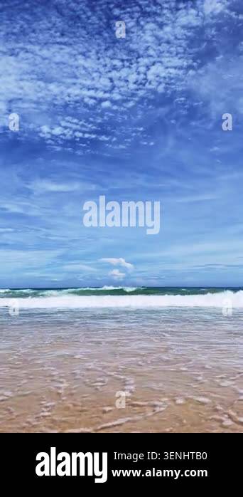 Bubble Waves Rolling onto a Sandy Shore Stock Video Footage - Alamy