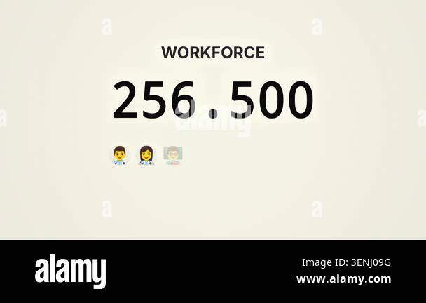 Global Workforce Growth with Diverse Professional Emojis Counting Up ...