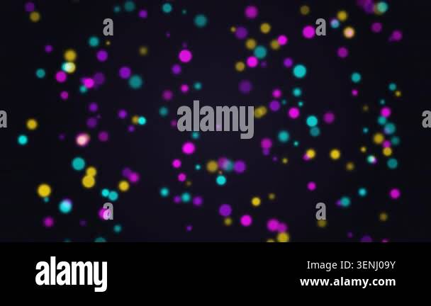 animated falling Multicolored dots on a black background Stock Video ...