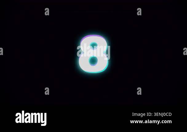 animated countdown Glowing numbers and Happy New Year text Stock Video ...