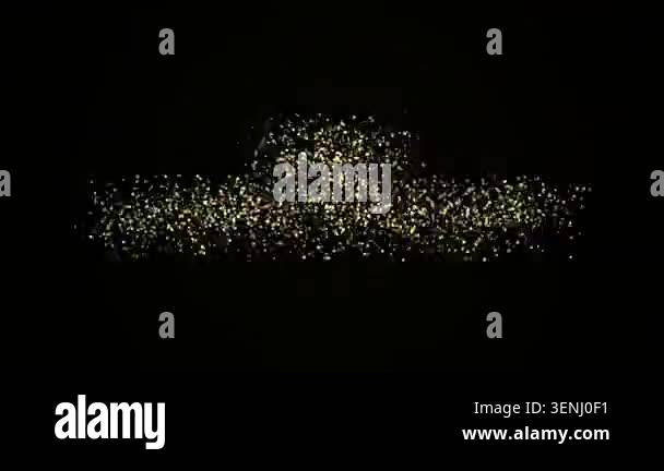 Golden Glittering 1st Anniversary Text Animation on Black Background ...