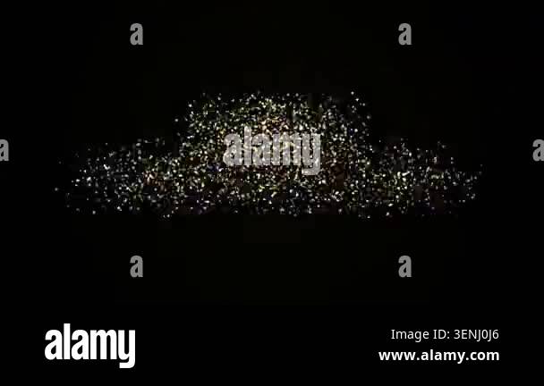 Golden sparkling 40th Anniversary text on black background, celebration ...
