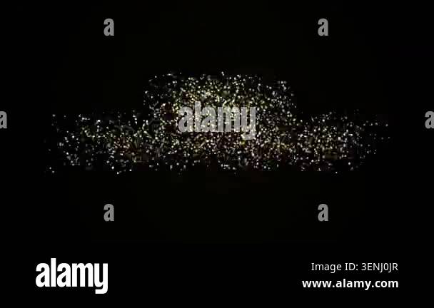 Golden Glitter 18th Anniversary Text Animation on Black Background ...