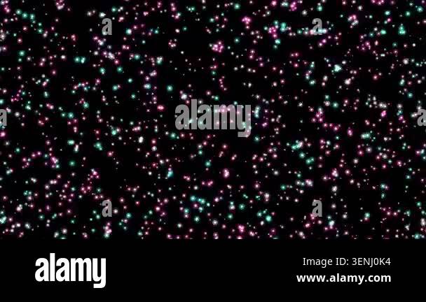 Happy Holidays sparkling particle animation on black background ...