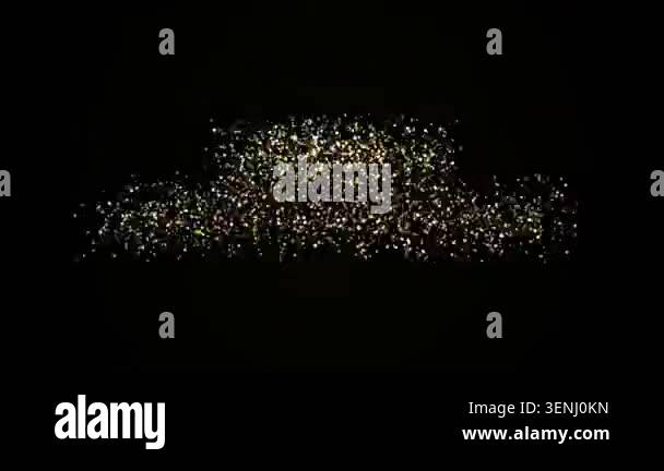 Elegant 100th Anniversary golden glitter particles text animation on ...
