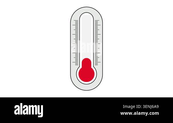 Minimalist Thermometer Rising and Falling Temperature Animation ...