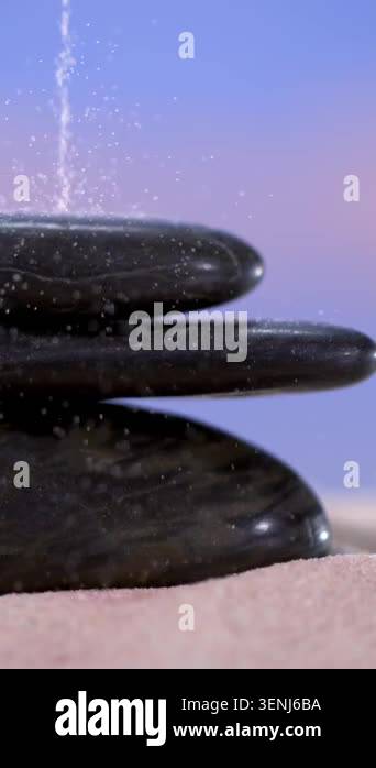 Super Slow Motion Stacked Black Stones Stock Video Footage - Alamy