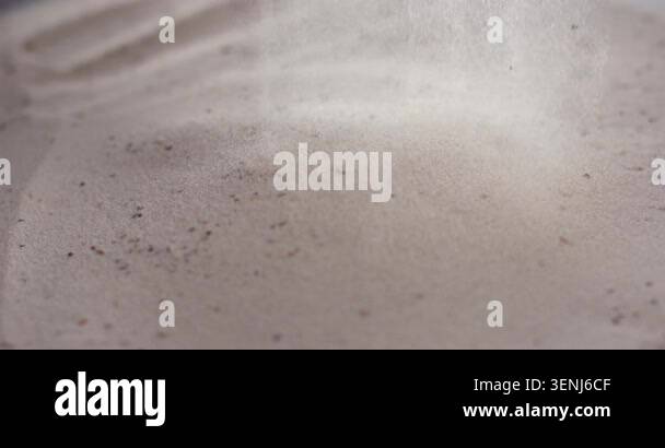 Super Slow Motion Soft Sand Ripple Under Falling Dust, Super Slow ...