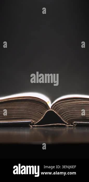 Super Slow Motion Backlit Antique Book Slowmotion Pages Ripple Gently ...