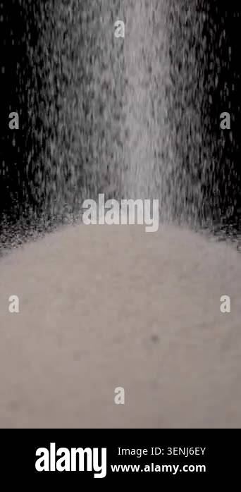 Super Slow Motion Intense Sand Rain Onto Mound Filmed, Dense Particle ...