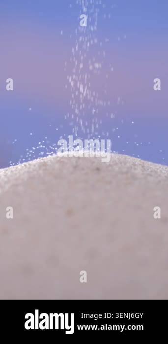 Super Slow Motion Beach Sand Sparkle Under Soft Pastel Stock Video ...