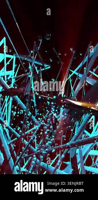 vertical, social media, reels, 9:16.Intricate animation of flying ...