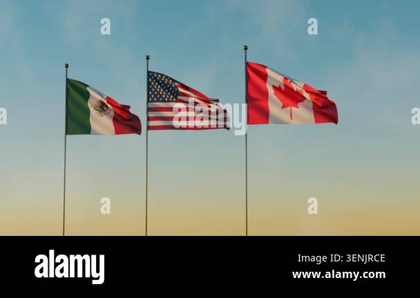 North American National flags for football, 2026 world soccer ...