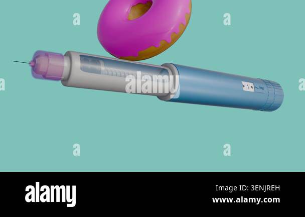 A 3d animation of colorful glazed donuts fall and tumble through the ...