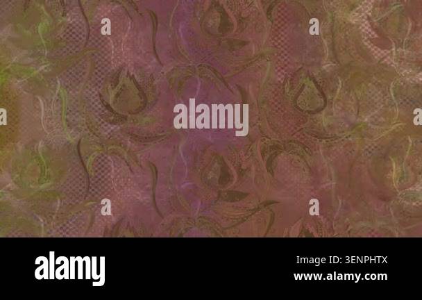 Motion footage background with colorful elements. Flowers. Vintage ...