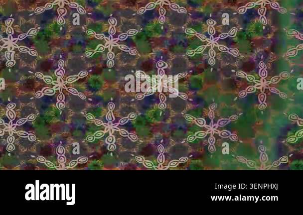 Motion footage background with colorful elements. Flowers. Vintage ...