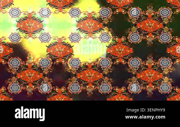 Motion footage background with colorful elements. Flowers. Vintage ...