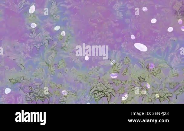 Motion footage background with colorful elements. Flowers. Vintage ...