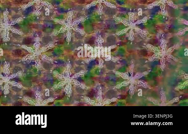 Motion footage background with colorful elements. Flowers. Vintage ...