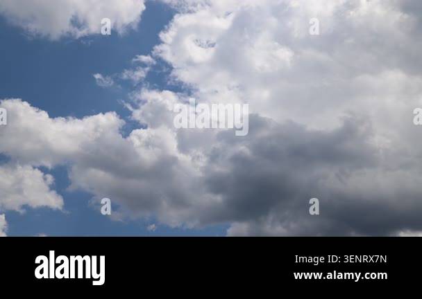 White clouds in the blue sky, time lapse video of a clear sky Stock ...