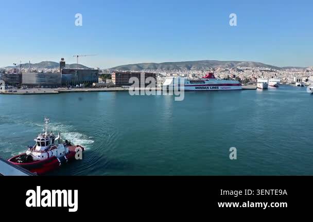 Bari, Italy - March 01th 2026- View from the deck of a cruise ship ...