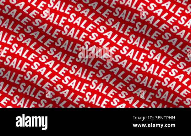 4k vibrant red pattern of Sale text waving like a flag, perfect for ...