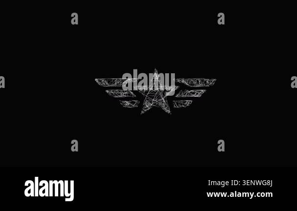 Sketch style minimal air force icon animation - smooth progressive ...