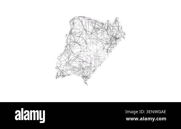 Sketch style minimal Corrientes outline map animation - smooth ...