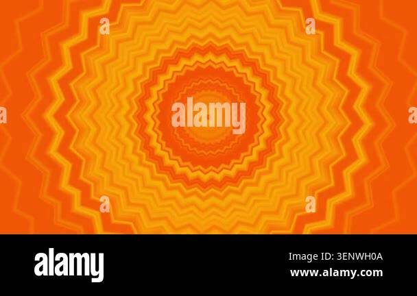 Abstract orange radial wave burst with glowing concentric motion ...