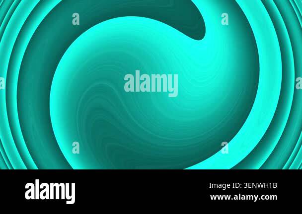 Cyan fluid vortex swirl with smooth rotating abstract motion loop ...