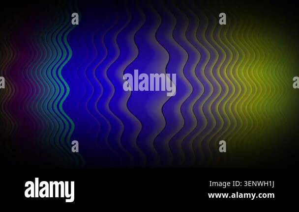 Futuristic yellow violet fluid wave distortion abstract motion ...