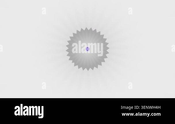 White geometric kaleidoscope pattern loop with symmetrical radial ...